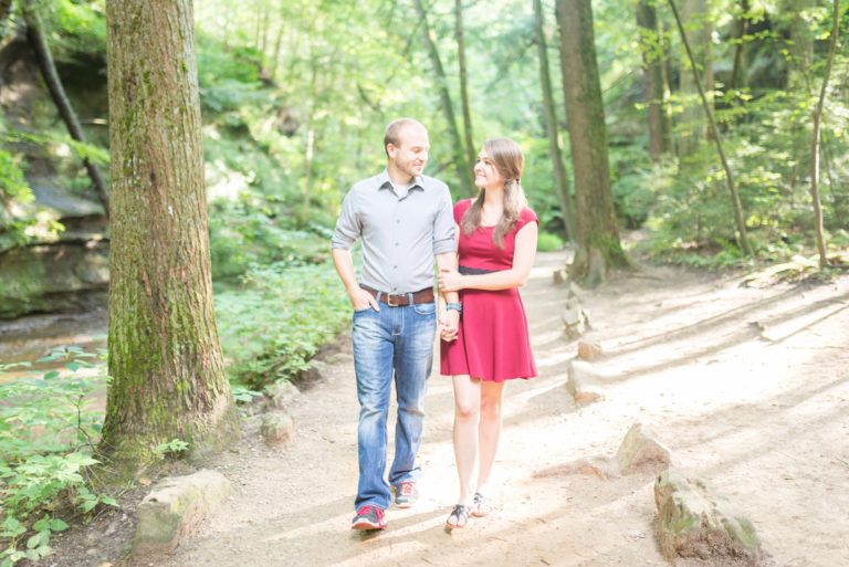 Engagement at Hocking Hills - Becky & Chris - Stephanie Kase