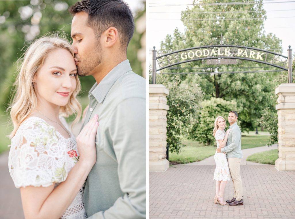 Engagement Photos in the Short North at Goodale Park in Columbus, Ohio