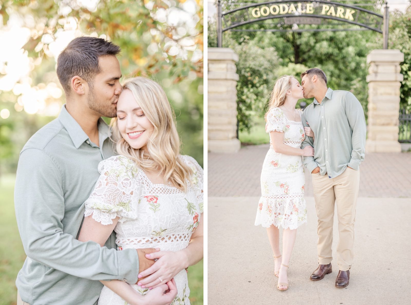 Engagement Photos in the Short North at Goodale Park in Columbus, Ohio