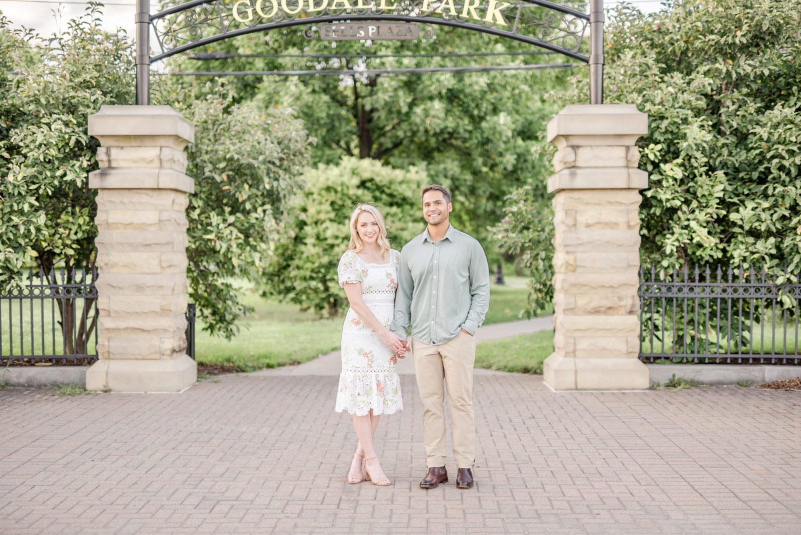 Engagement Photos in the Short North at Goodale Park in Columbus, Ohio