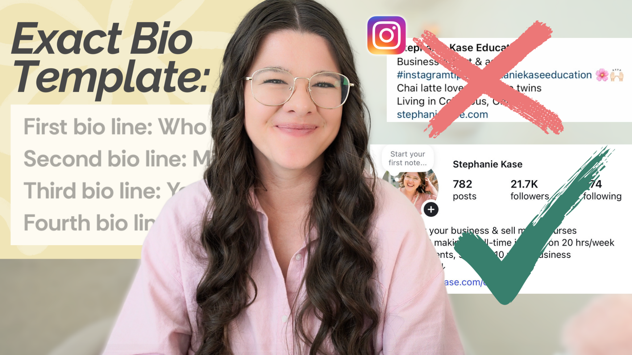 Exact Instagram Bio Template for Business Owners - Stephanie Kase